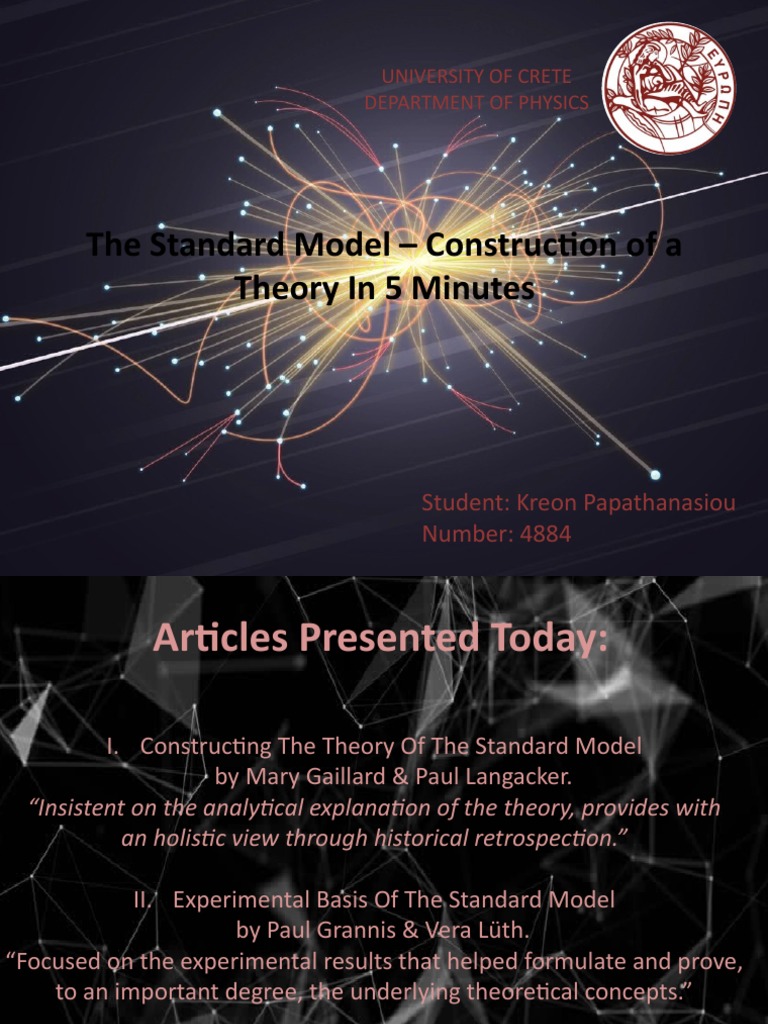 The Standard Model Theory - Kreon Papathanasiou - ph4884 | PDF ...