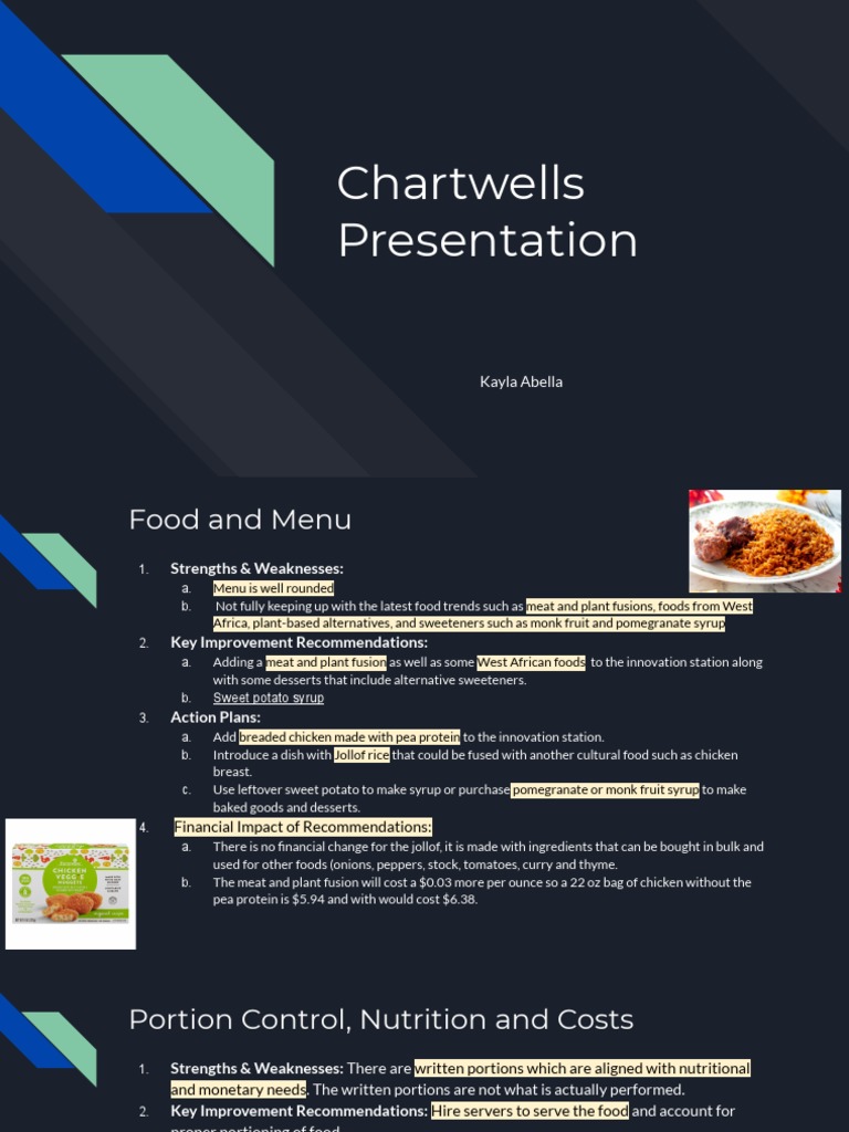Chartwells Presentation 2 | PDF | Foods | Eating Behaviors Of Humans