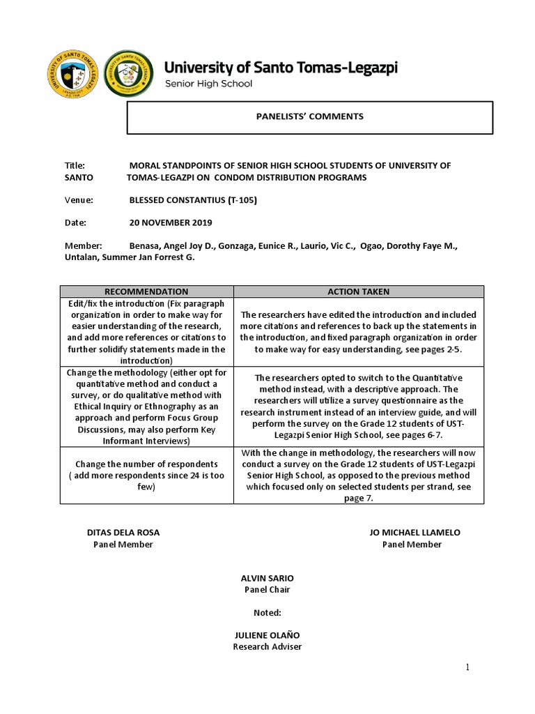 Moral Standpoints of Senior High School Students | PDF | Attitude ...