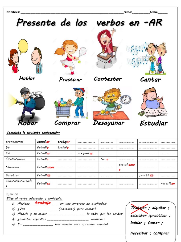 Verbos Ar | PDF | Crecimiento personal y profesional