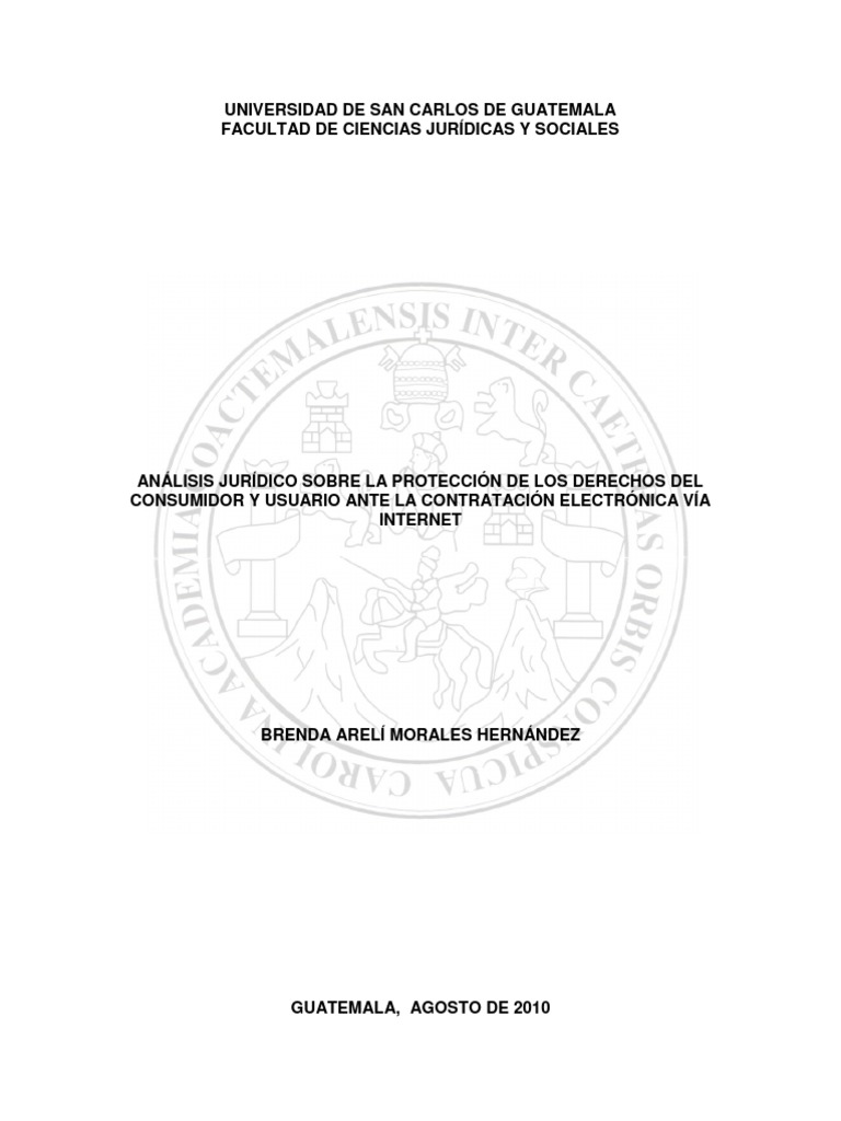 Tesis Comercio Electronico Usac | PDF | Los consumidores | Protección ...