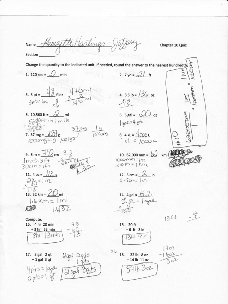Unit Conversion Quiz | PDF