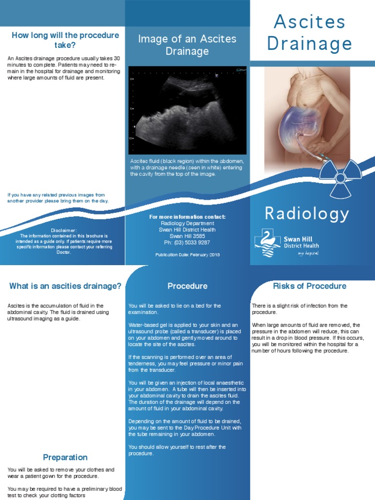 Ascites Drainage: Radiology | PDF | Abdomen | Health Sciences