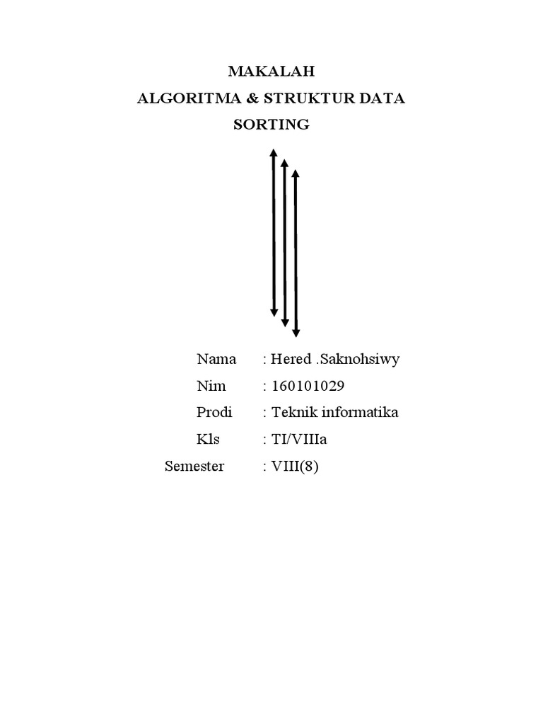 Makalah Sorting Struktur Data | PDF