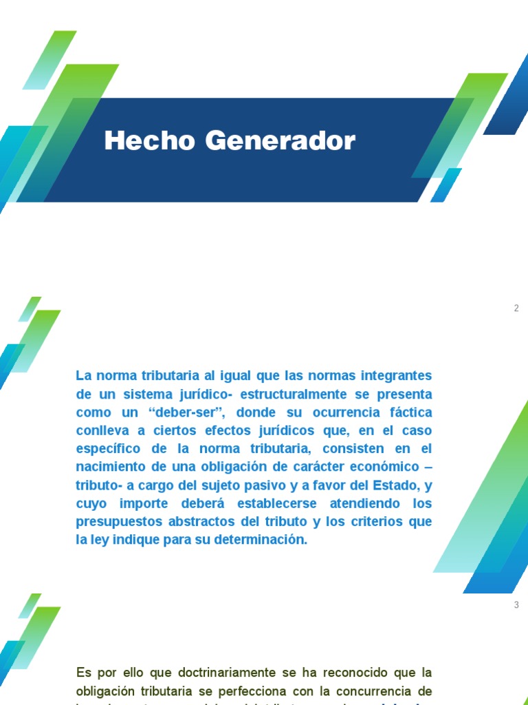 Hecho Generador | PDF | Subrogación | Impuestos