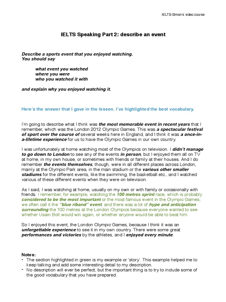 Describe An Event PDF | PDF | Christmas | Wedding