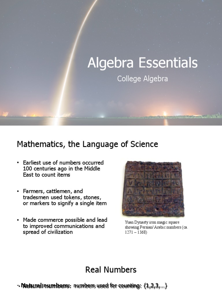 CollegeAlgebra 01 Algebra+Essentials | PDF | Exponentiation | Fraction ...