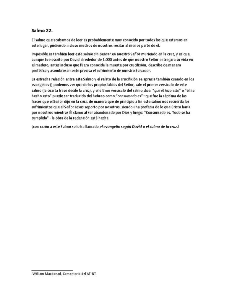 Salmo 22: Profecía de la Cruz | PDF | Religión y espiritualidad