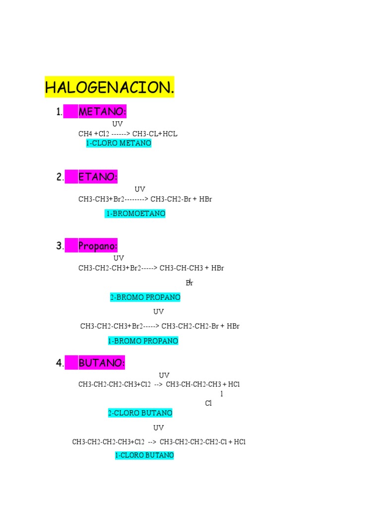 HALOGENACION | PDF