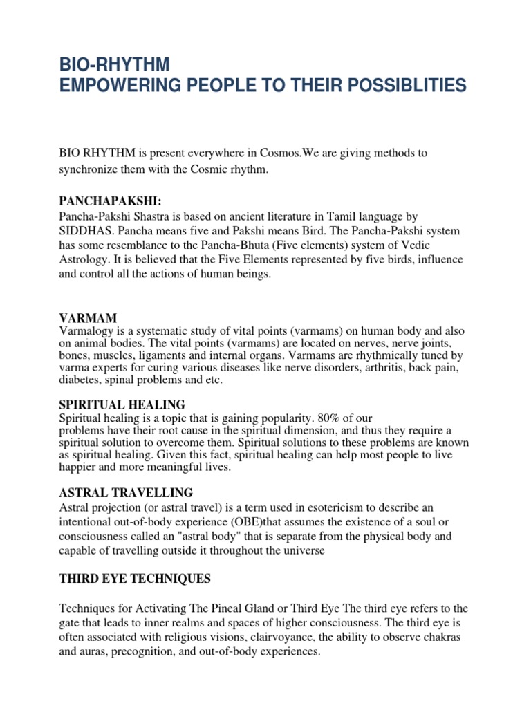 Bio Rhythm | PDF