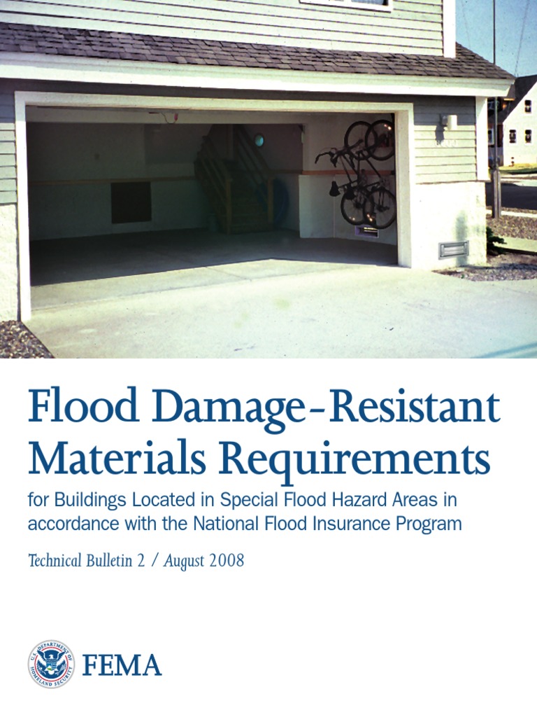 Fema TB 2 Flood Damage-Resistant Materials Requirements PDF | PDF ...