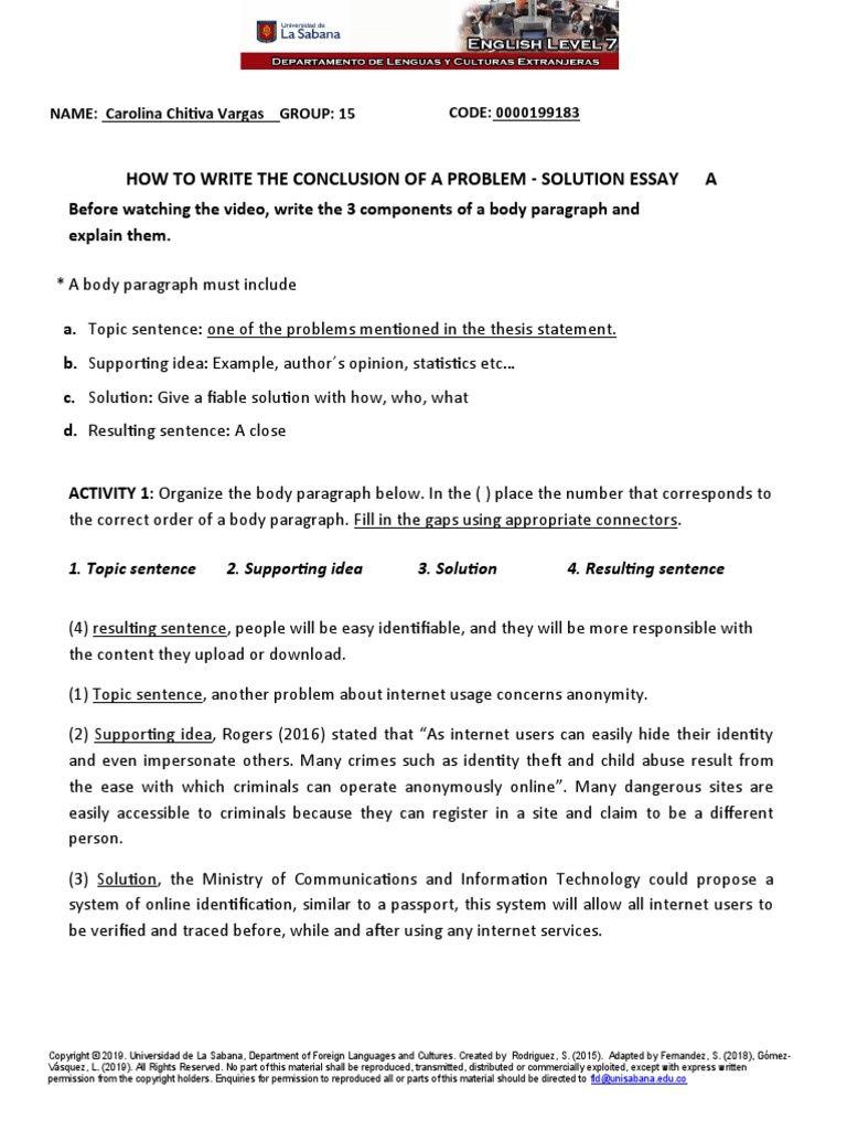 Ticket-In Writing A Conclusion Week 10 | PDF | Obesity | Sedentary ...
