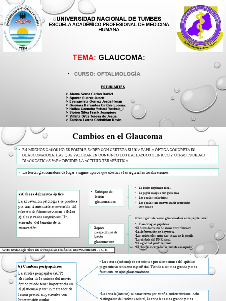 Glaucoma-Grupo 5 - Oftalmología | Descargar gratis PDF | Glaucoma | Ojo humano