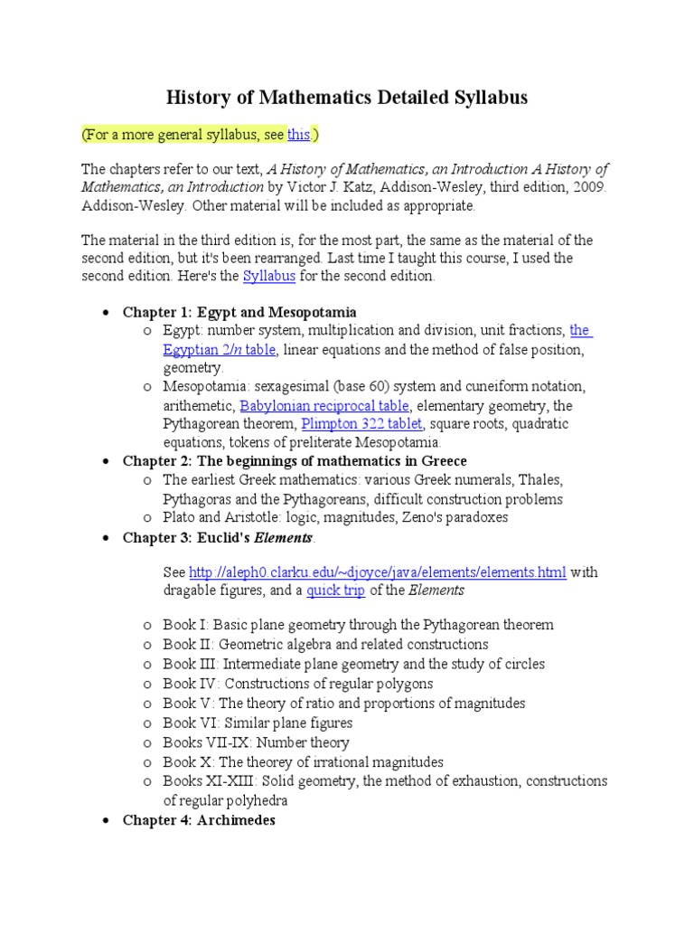 A Comprehensive Exploration of Mathematics Through the Ages: A Detailed ...