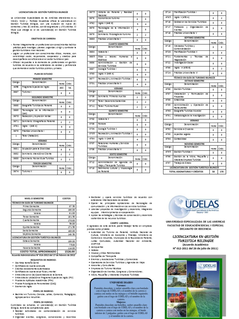 Licenciatura En Gestion Turistica Pdf Turismo Hotel