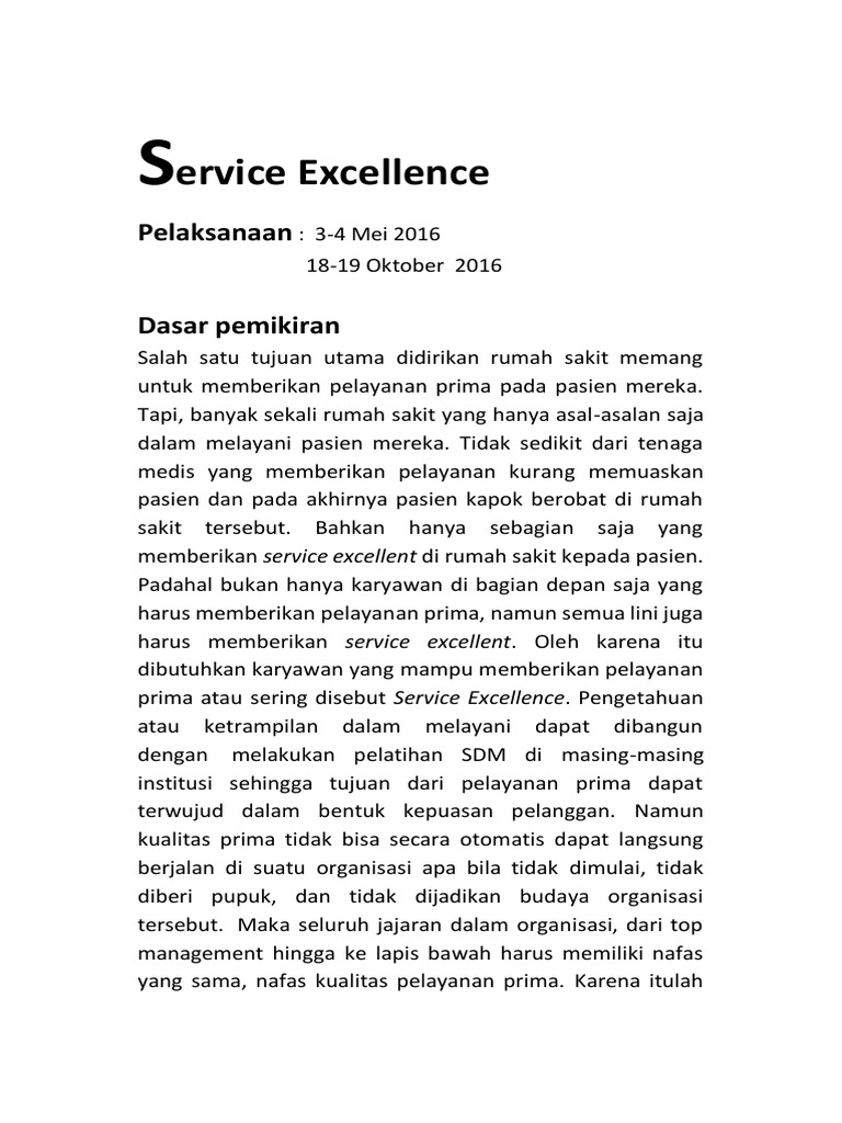 Service Excellence PDF | PDF | Bisnis | Kesehatan Holistik