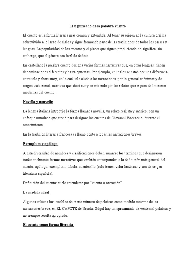 Resumen de Cuento | PDF | Cuentos | Narrativa