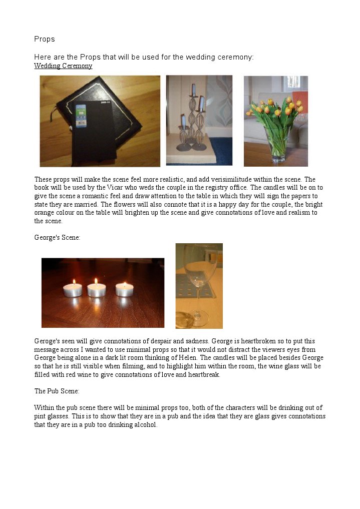 Wedding and Drama Scene Props | PDF
