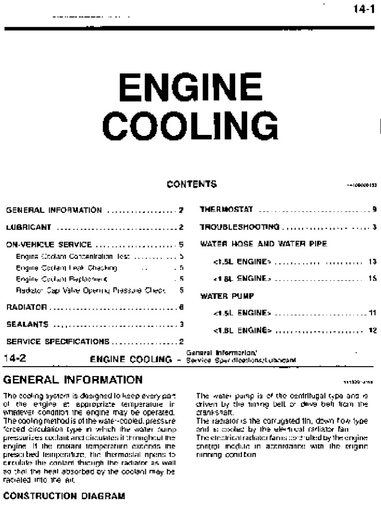 Proton Arena Engine Cooling 1.5 1.8 Service Manual | PDF | Radiator ...