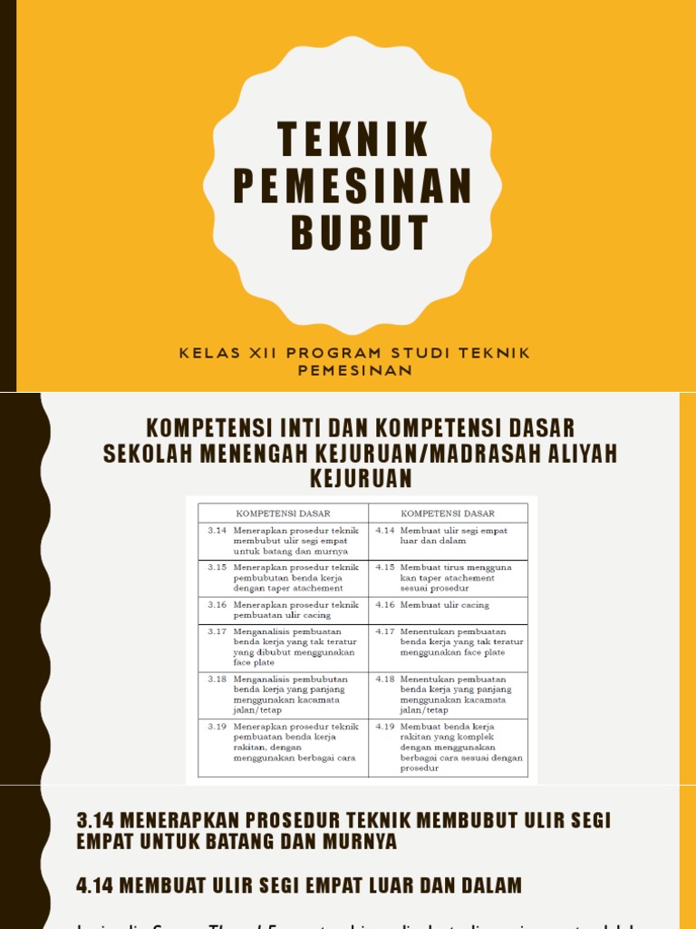 Teknik Membubut Ulir Segi Empat | PDF