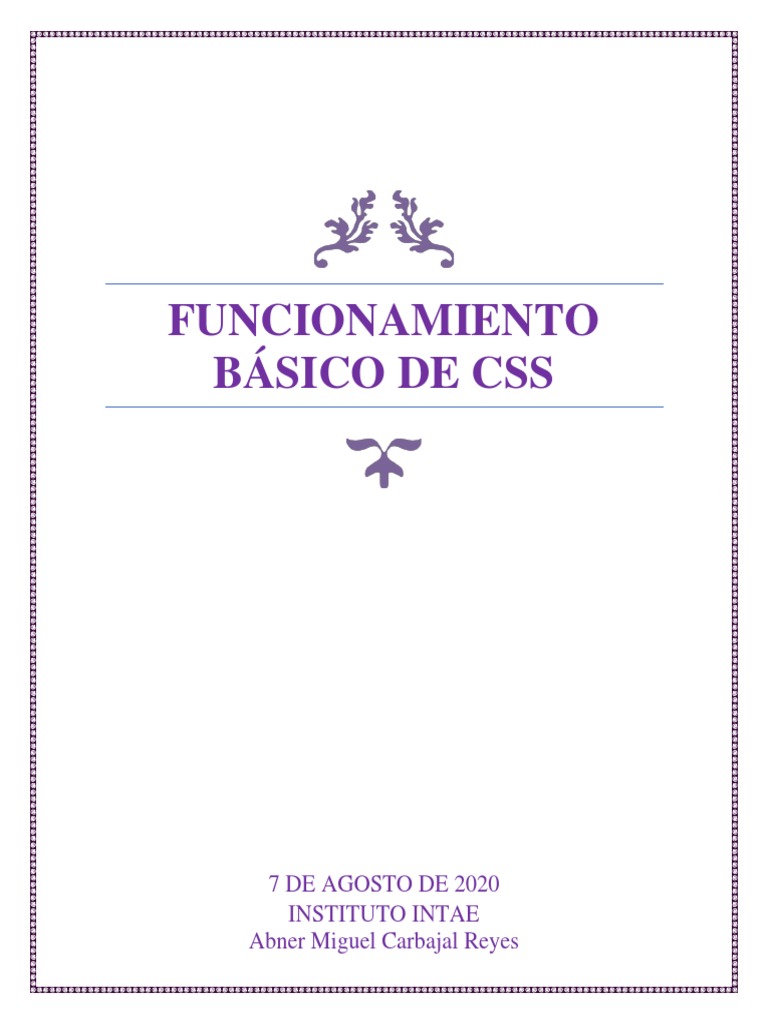 Funcionamiento Básico de CSS | PDF | Hojas de estilo en cascada | HTML