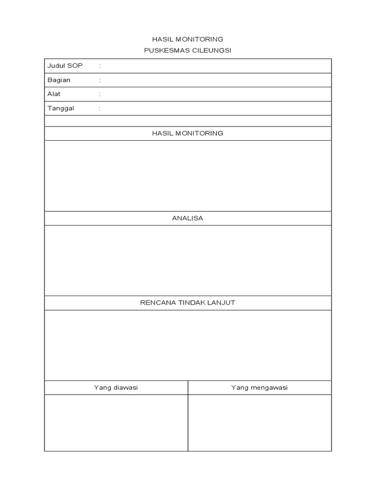 Contoh Monitoring | PDF