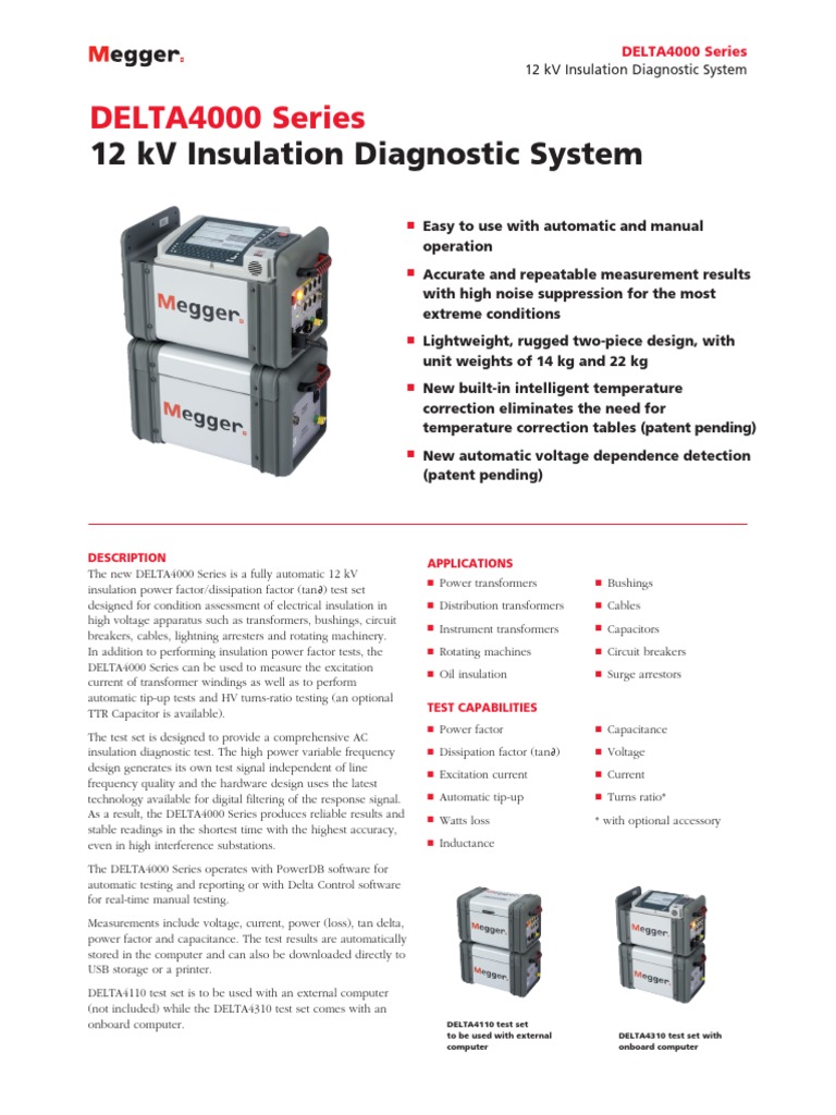 1391892916+insulation Power and Dissipation Factor Test Set Megger ...