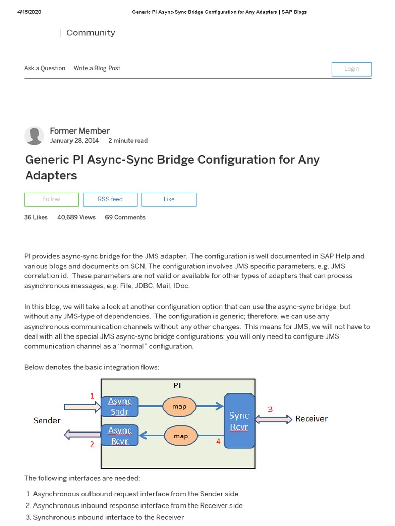 Generic Pi Async Sync Bridge Configuration For Any Adapters Sap Blogs 8394