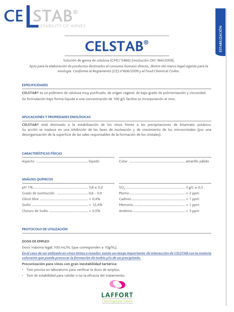 FC ES Celstab | PDF | Vino | Química