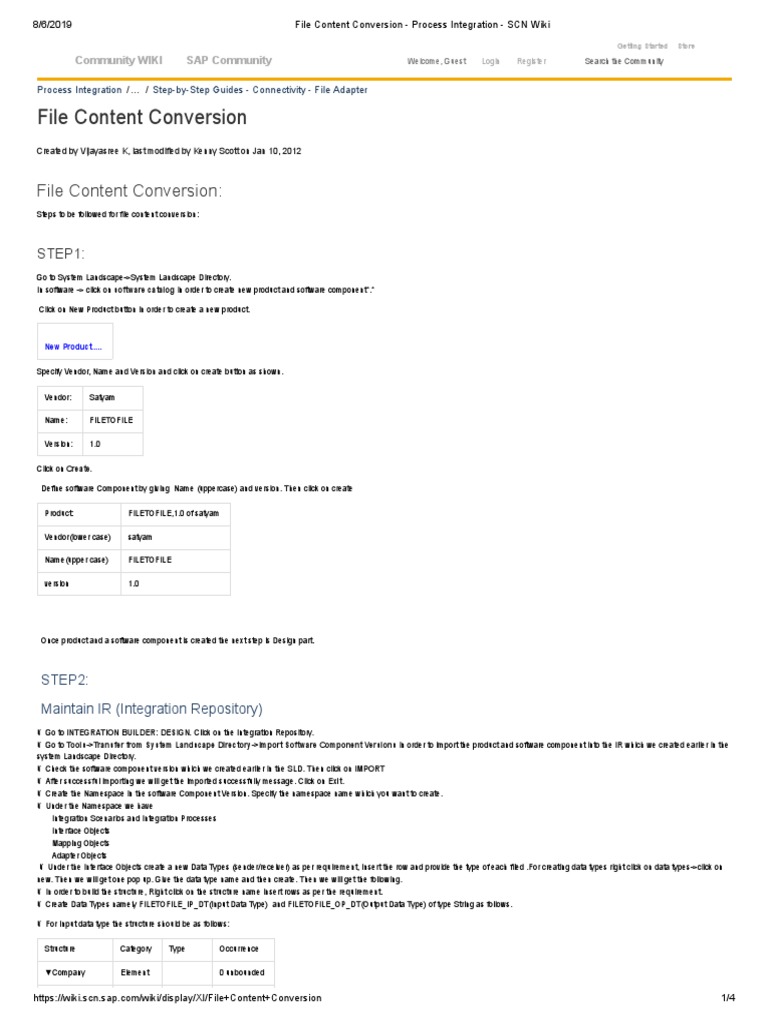 File Content Conversion - Process Integration - SCN Wiki | PDF ...