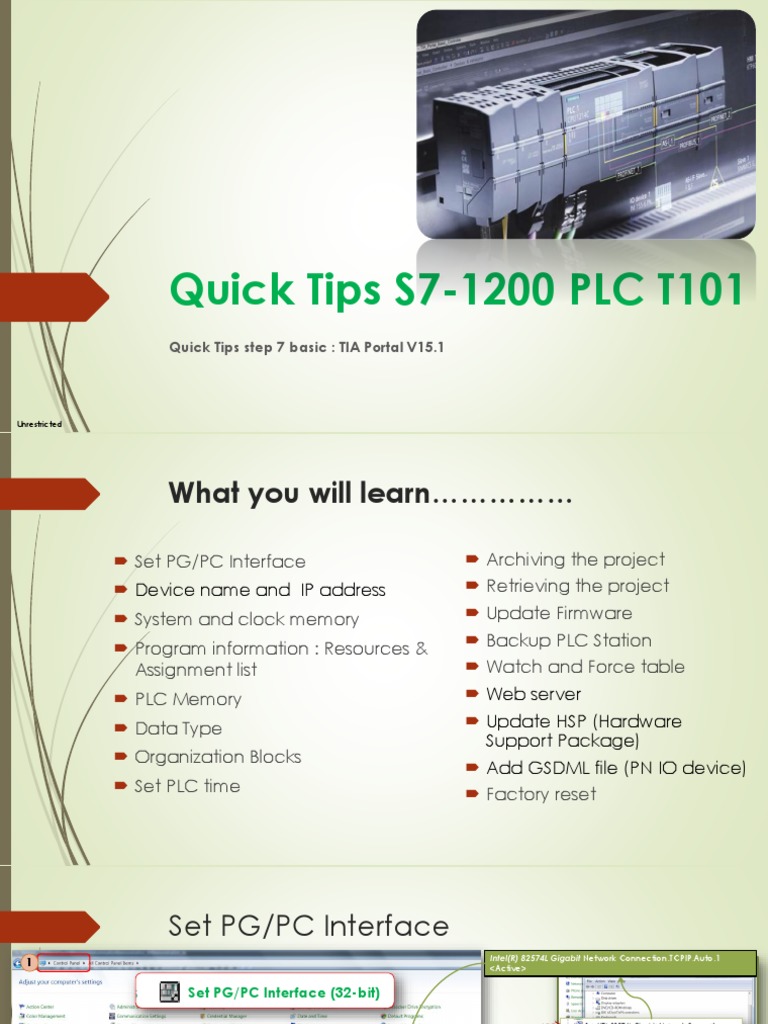 Tips PLC s7-1200 | PDF | World Wide Web | Internet & Web