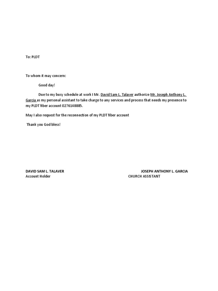 PLDT Letter | PDF