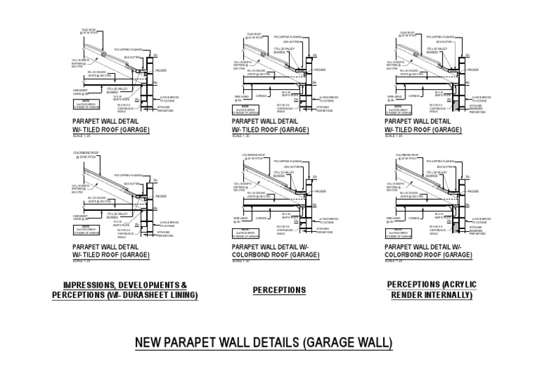 Parapet Wall Box Gutter Details | PDF | Roof | Tourist Attractions