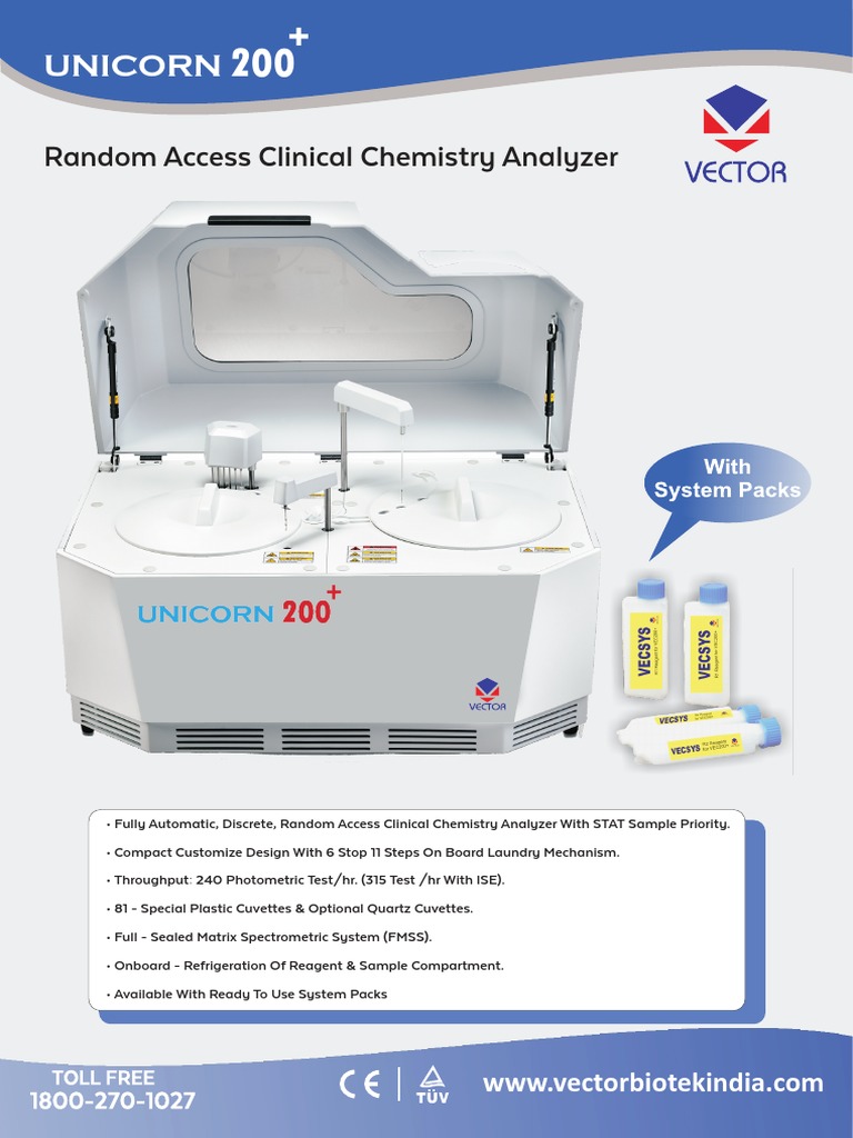 Random Access Clinical Chemistry Analyzer: Unicorn | PDF | Vacuum Tube ...