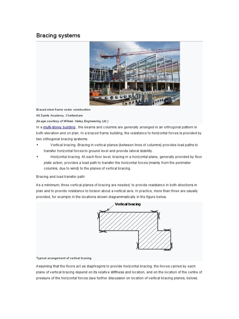 Bracing Systems in Multi-Storey Buildings | PDF | Technology ...