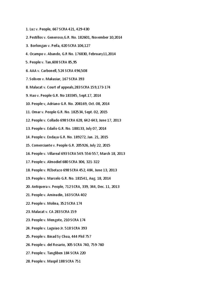 Philippine Supreme Court Cases List | PDF