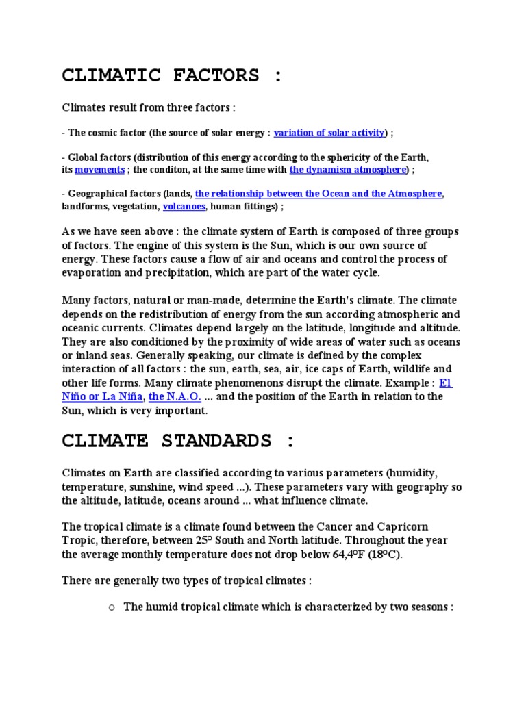 Climatic Factors | PDF | Temperate Climate | Climate