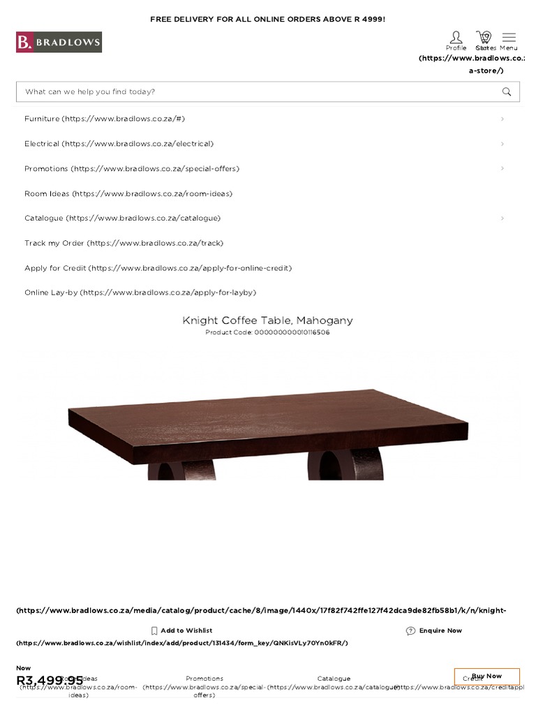 Knight Coffee Table, Mahogany: What Can We Help You Find Today? | PDF