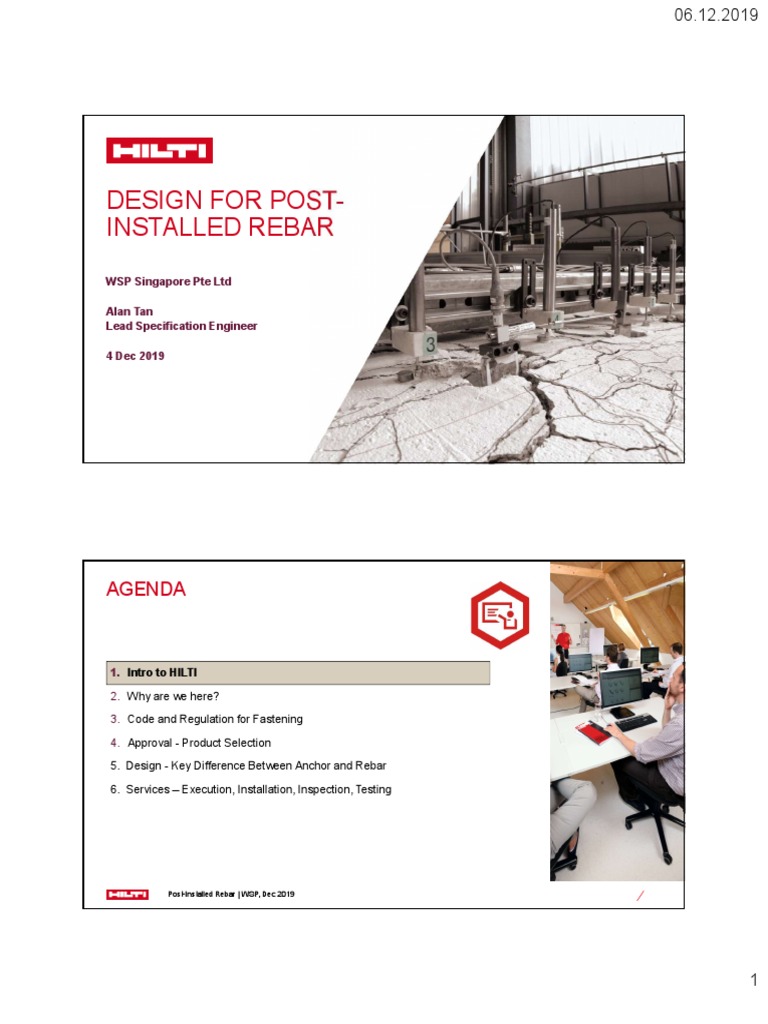 WSP Post-Installed Rebar | PDF | Concrete | Structural Engineering