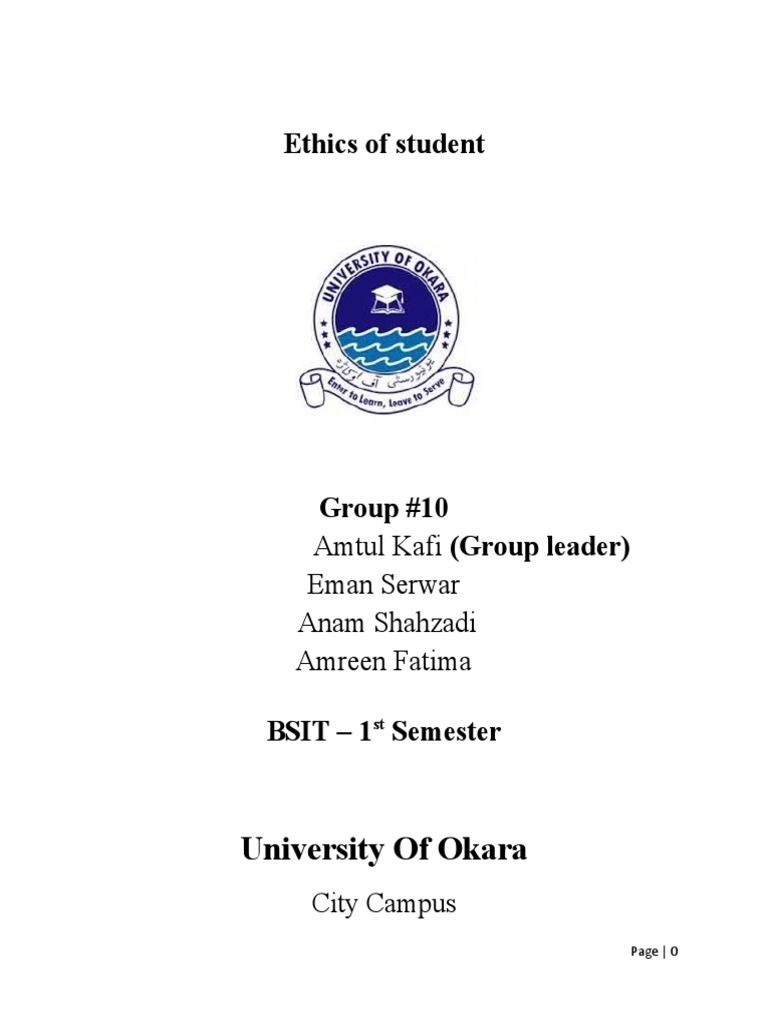 Ethics of Students | PDF | Value (Ethics) | Integrity