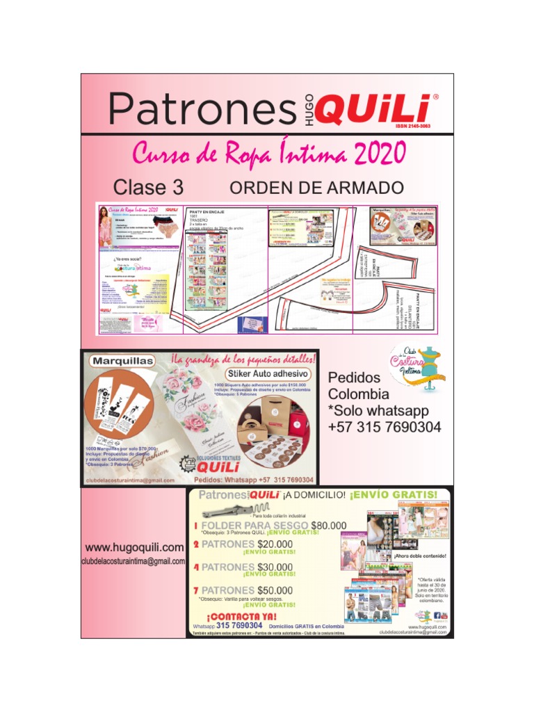 Curso de Ropa Intima 2020 Clase 3 PDF | PDF