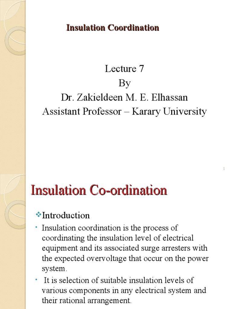 Insulation Coordination in Power Systems | PDF | Insulator (Electricity ...