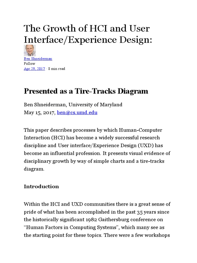 The Growth of HCI and User Interface/Experience Design: Presented as a ...