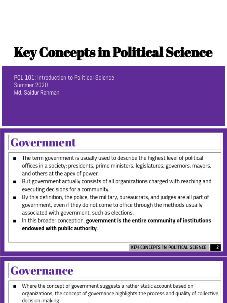 Key Concepts in Political Science | PDF | Sovereignty | Irrationality