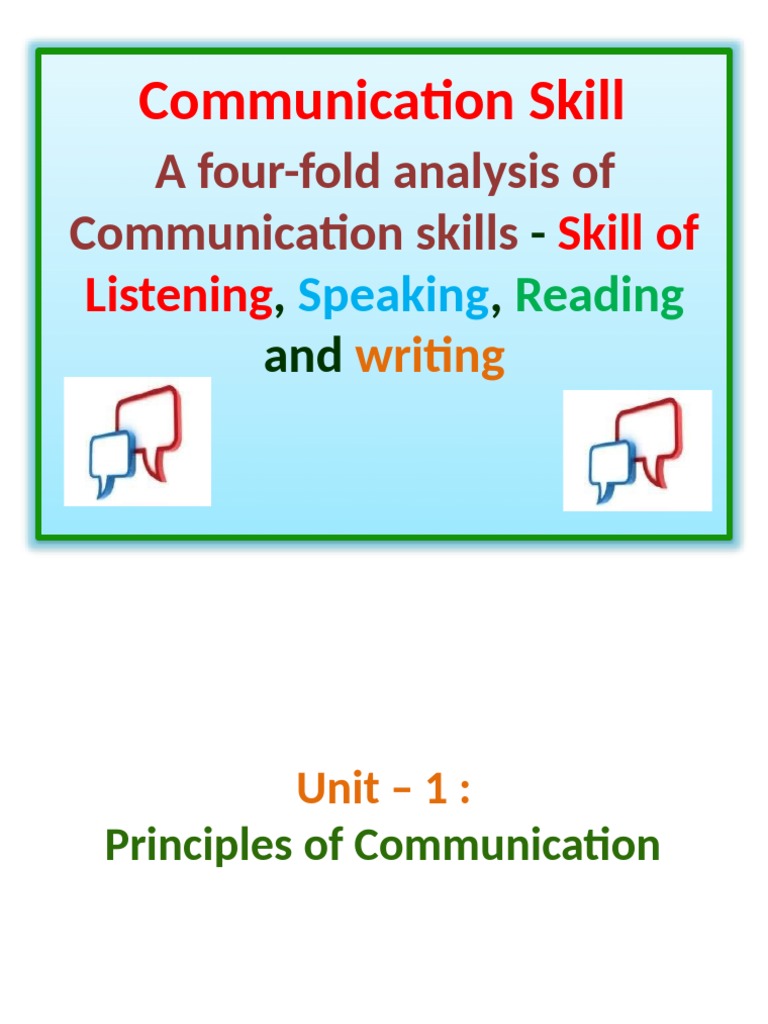 Communicationskillunit1 - LSRW | PDF | Speed Reading | English Language Communicationskillunit1 - LSRW | PDF | Speed Reading | English Language