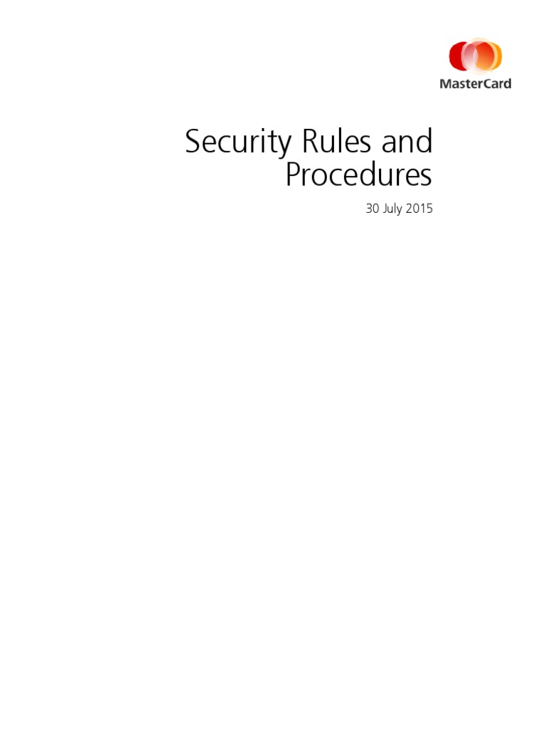 Security Rules and Procedures 30 July 2015 | PDF | Personal ...