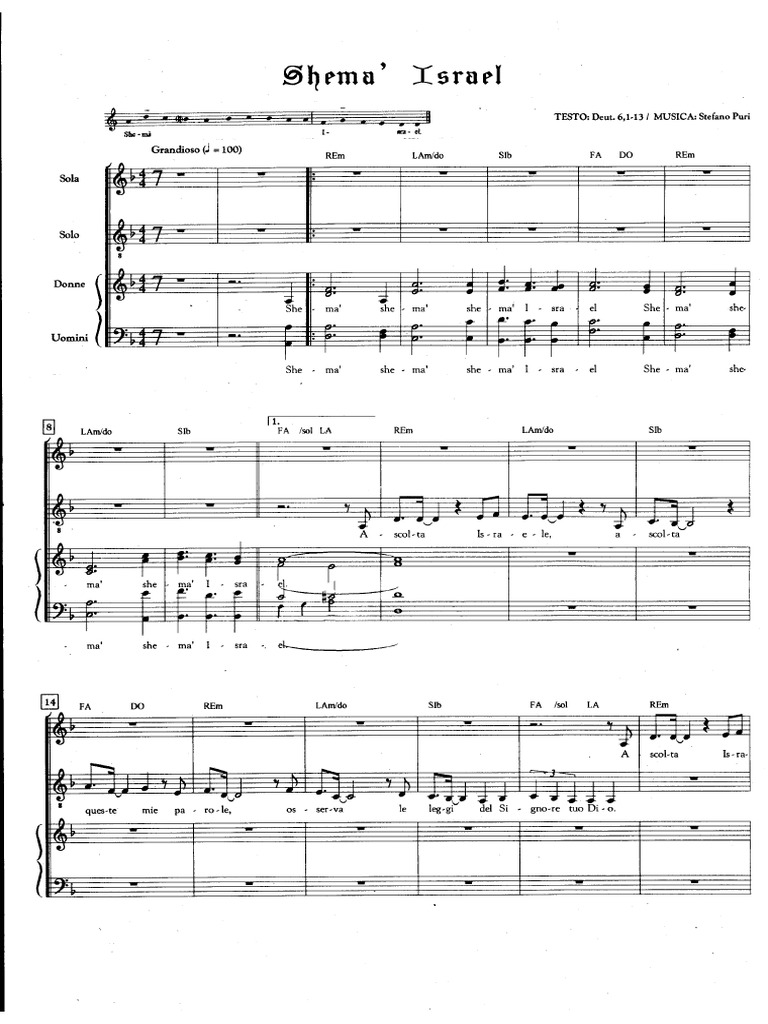 Shemà Israel-Versione 6 Pag PDF | PDF