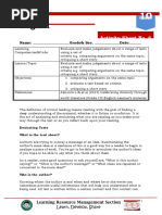 Eng10 - Q1 - W6 Evaluate and Make Judgments About A Range of Texts | PDF | Hades | Persephone