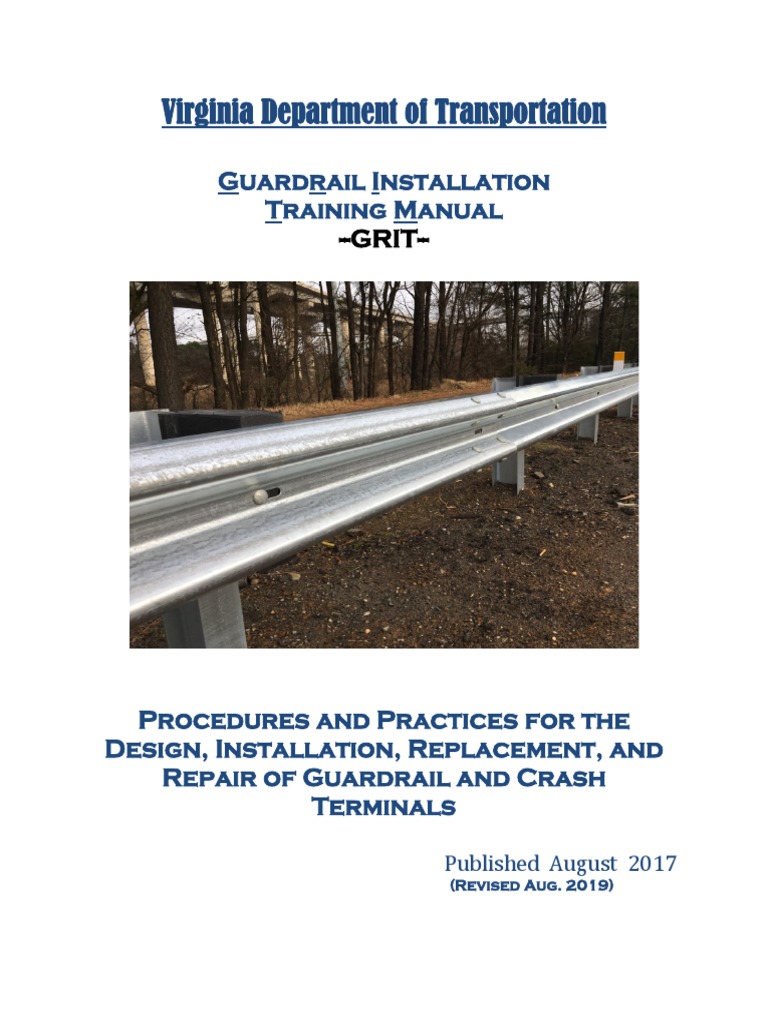 Virginia Department of Transportation: Guardrail Installation Training ...