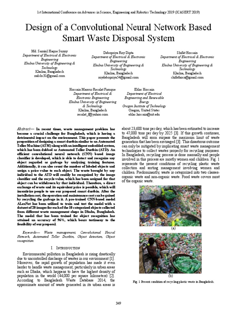 Smart Waste Disposal System Design | PDF | Cybernetics | Waste